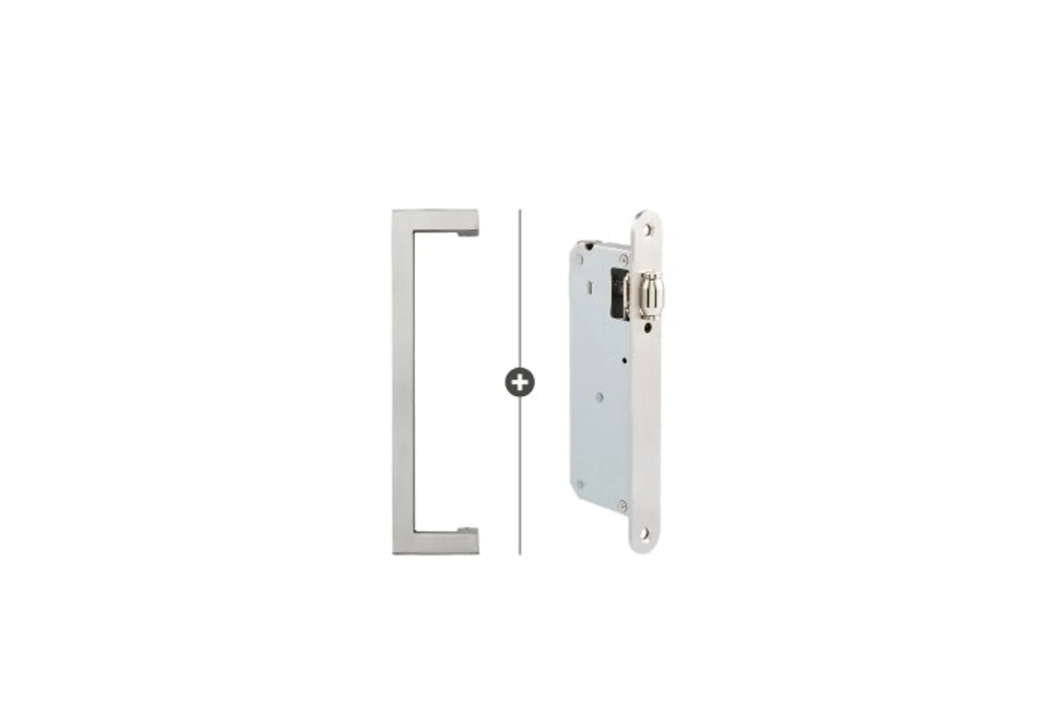 Rolslot pakket RVS deurgreep Biloxi,Houthandelonline.nl