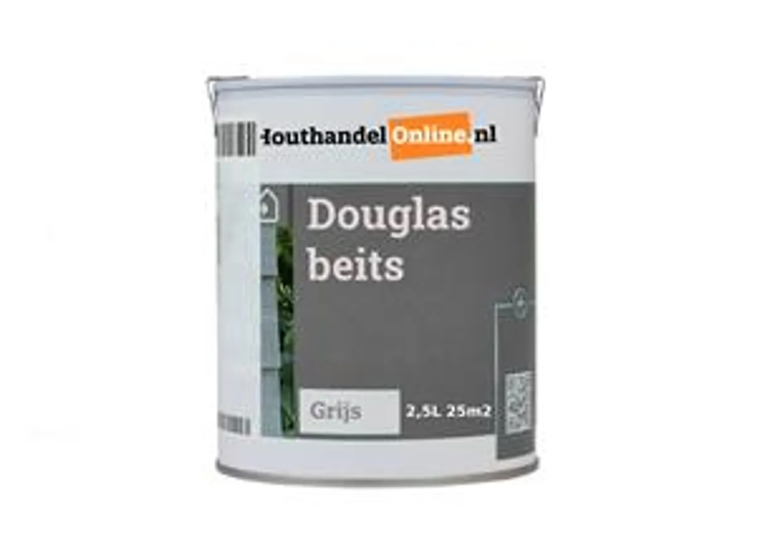 Douglas hout beits grijs RAL7037 2,50L - HouthandelOnline.nl