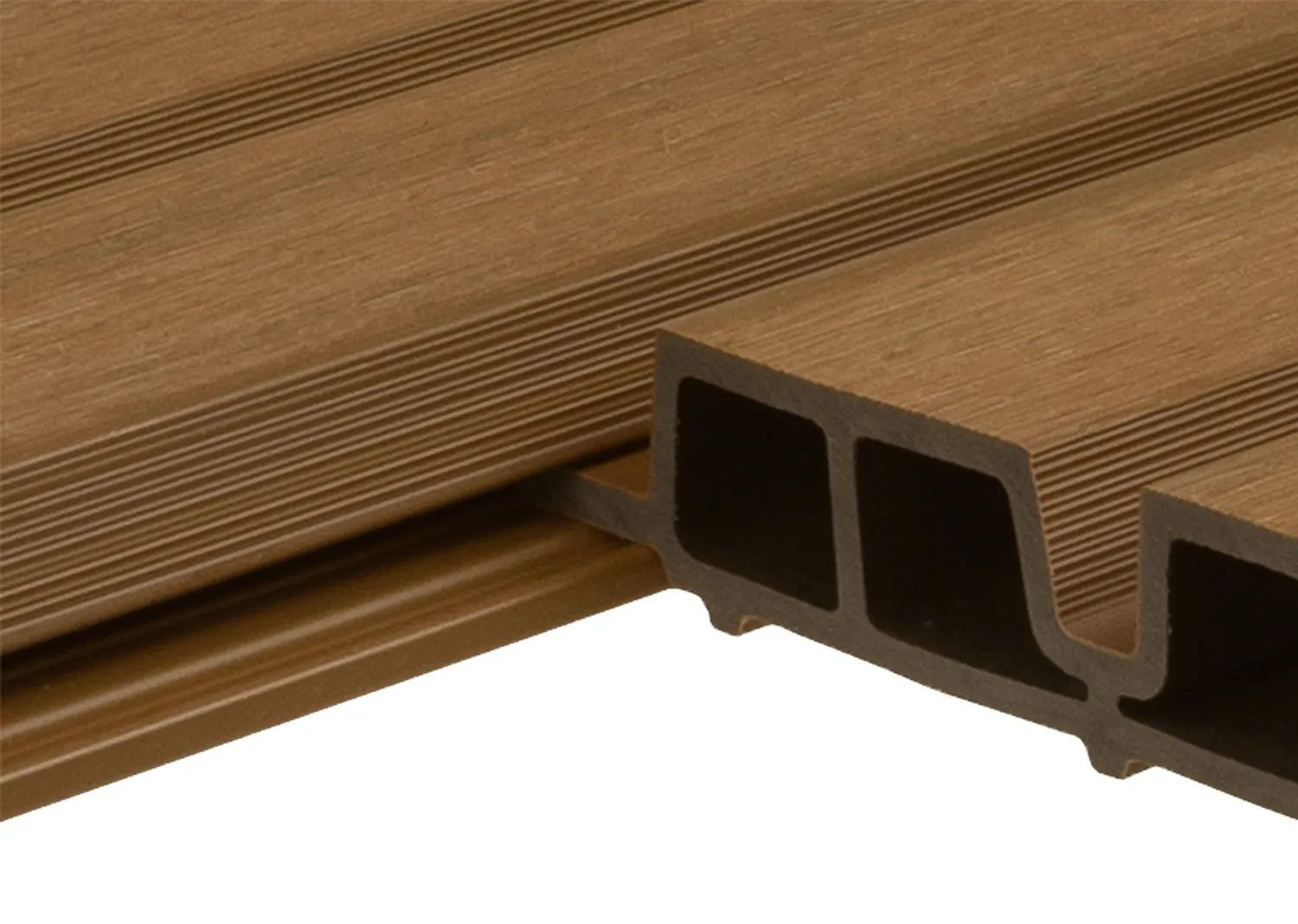 Dubbel rhombus houtcomposiet Teak - HouthandelOnline.nl