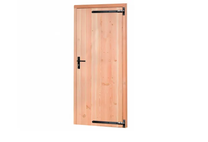 Deur Douglashout 90x201cm zwart beslag - HouthandelOnline