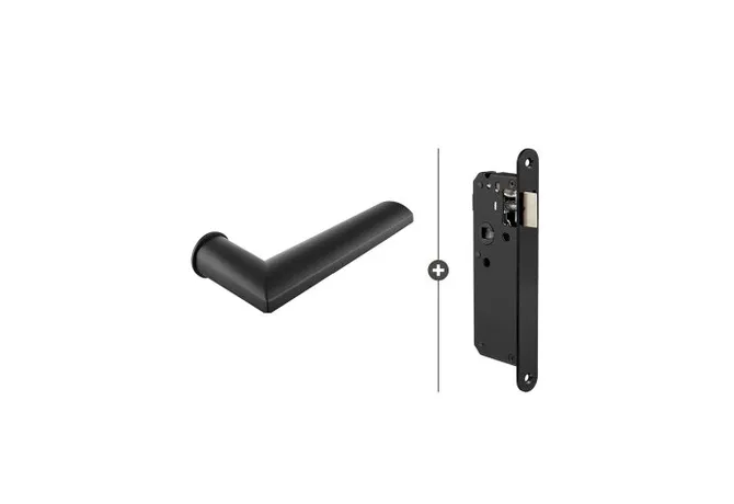 Loopslot pakket zwart deurkruk Plano,Houthandelonline.nl